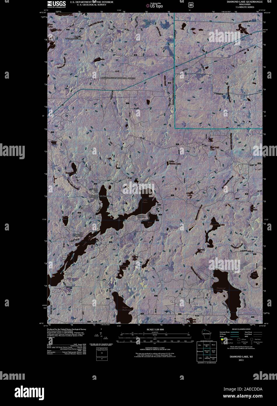 Map of diamond lake hi-res stock photography and images - Alamy