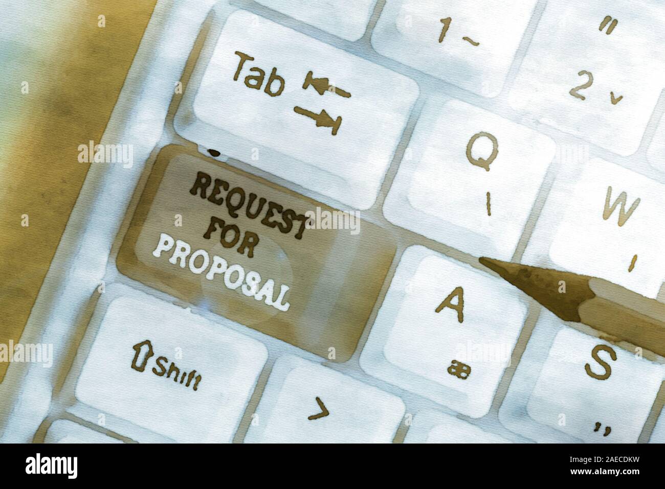Handwriting text Request For Proposal. Conceptual photo document ...