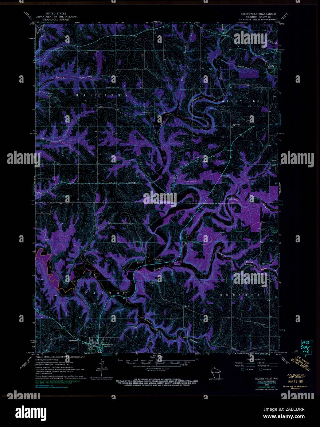 Dickeyville map hi-res stock photography and images - Alamy