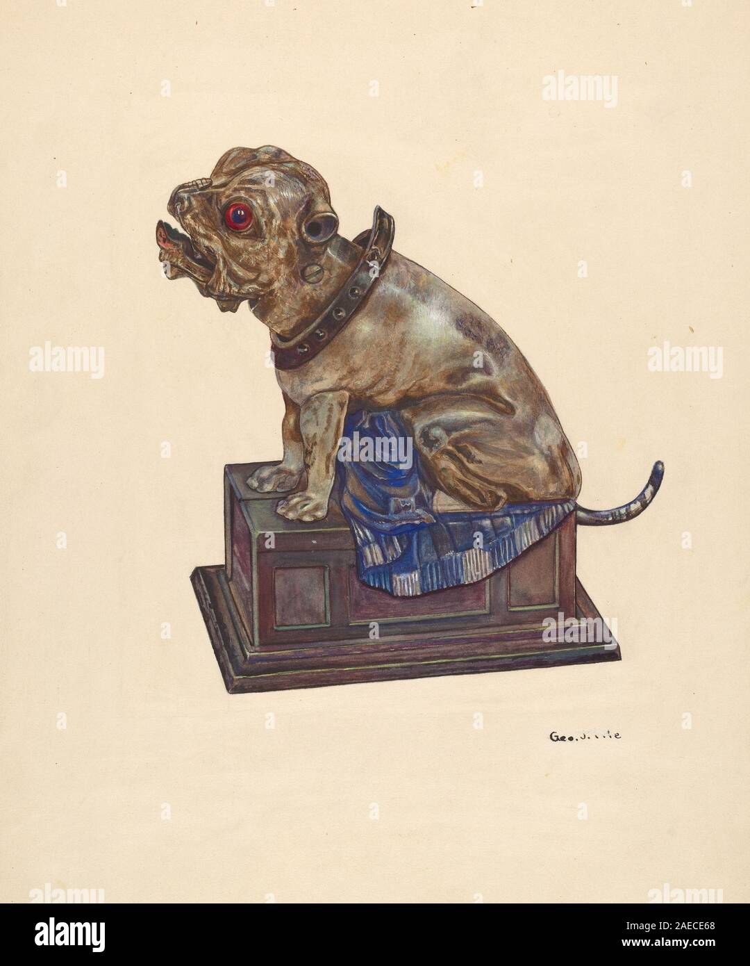 Bull Dog Bank; c. 1937 George File, Bull Dog Bank, c 1937 Stock Photo ...