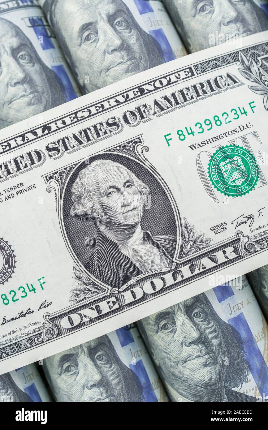 Real US $1 / One Dollar bill / Greenback & training lookalikes. For ...