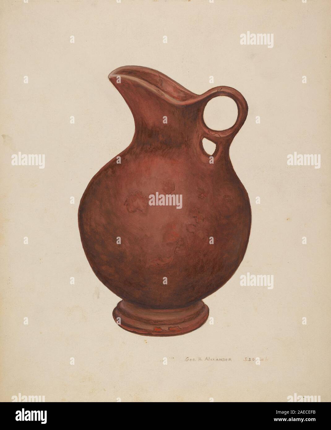 Pitcher; circa 1940 date George H Alexander, Pitcher, c 1940 Stock ...