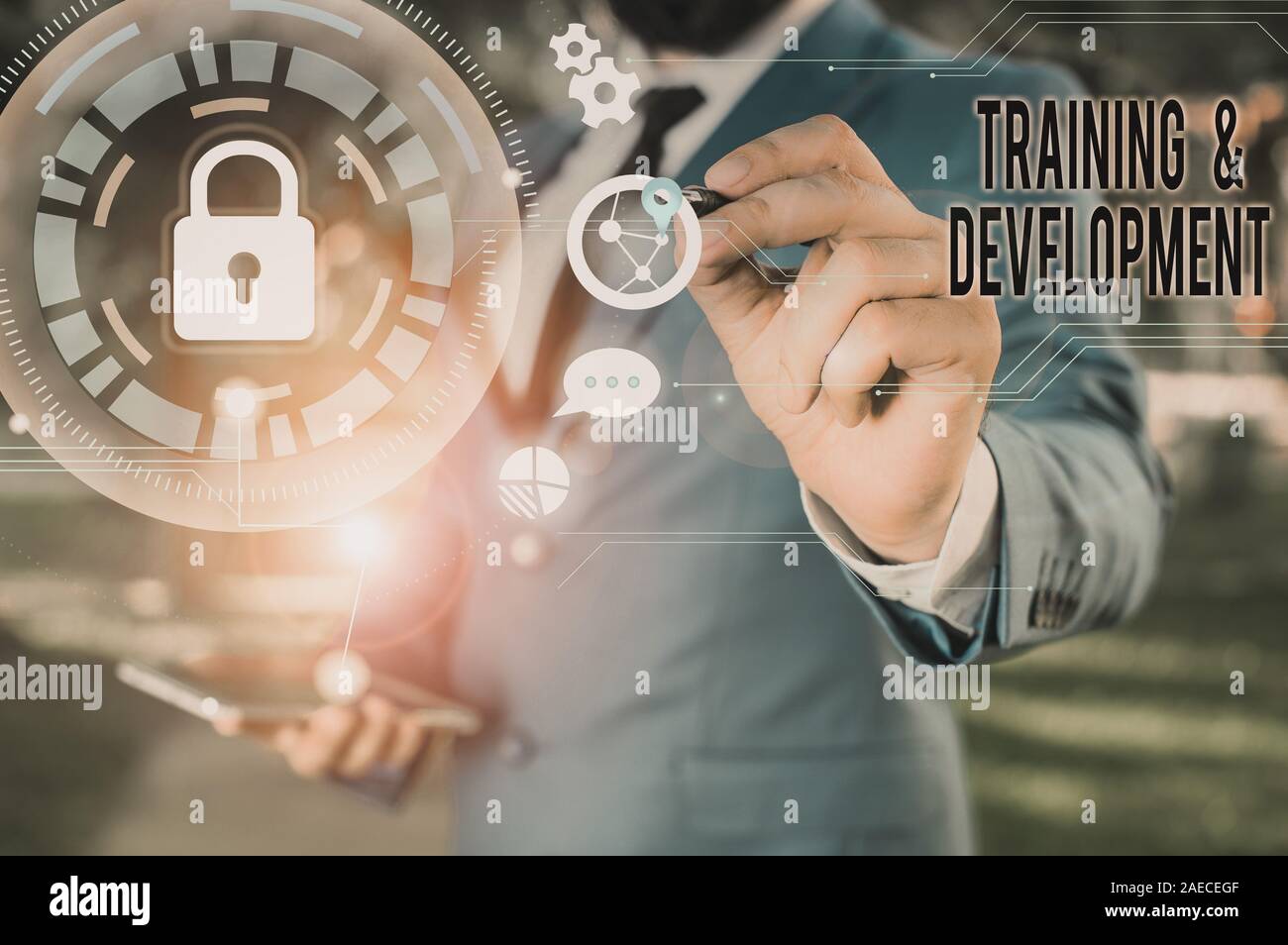 Word writing text Training And Development. Business photo showcasing learn specific knowledge ...