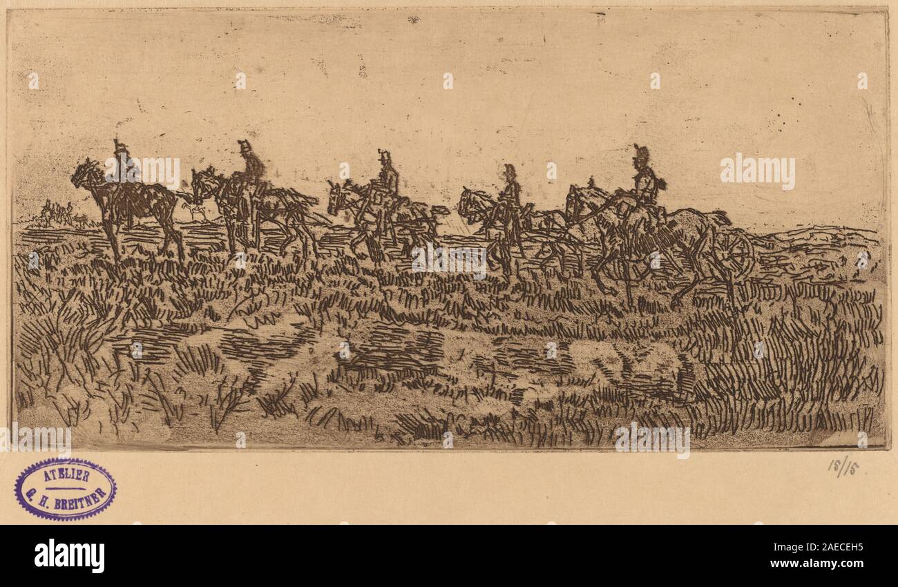 This painting by George Hendrik Breitner depicts hussars riding in ...