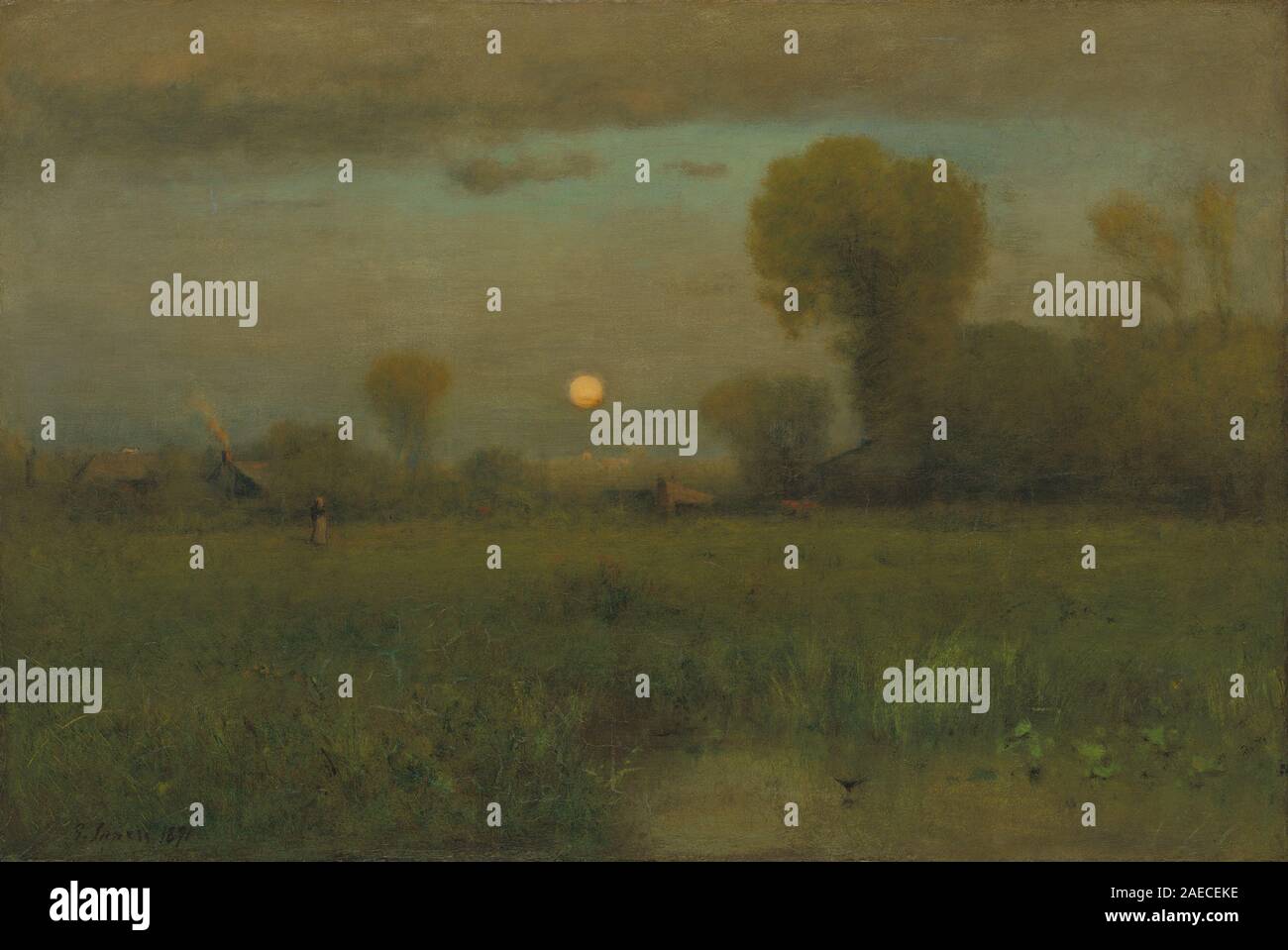 George inness harvest moon hi-res stock photography and images - Alamy