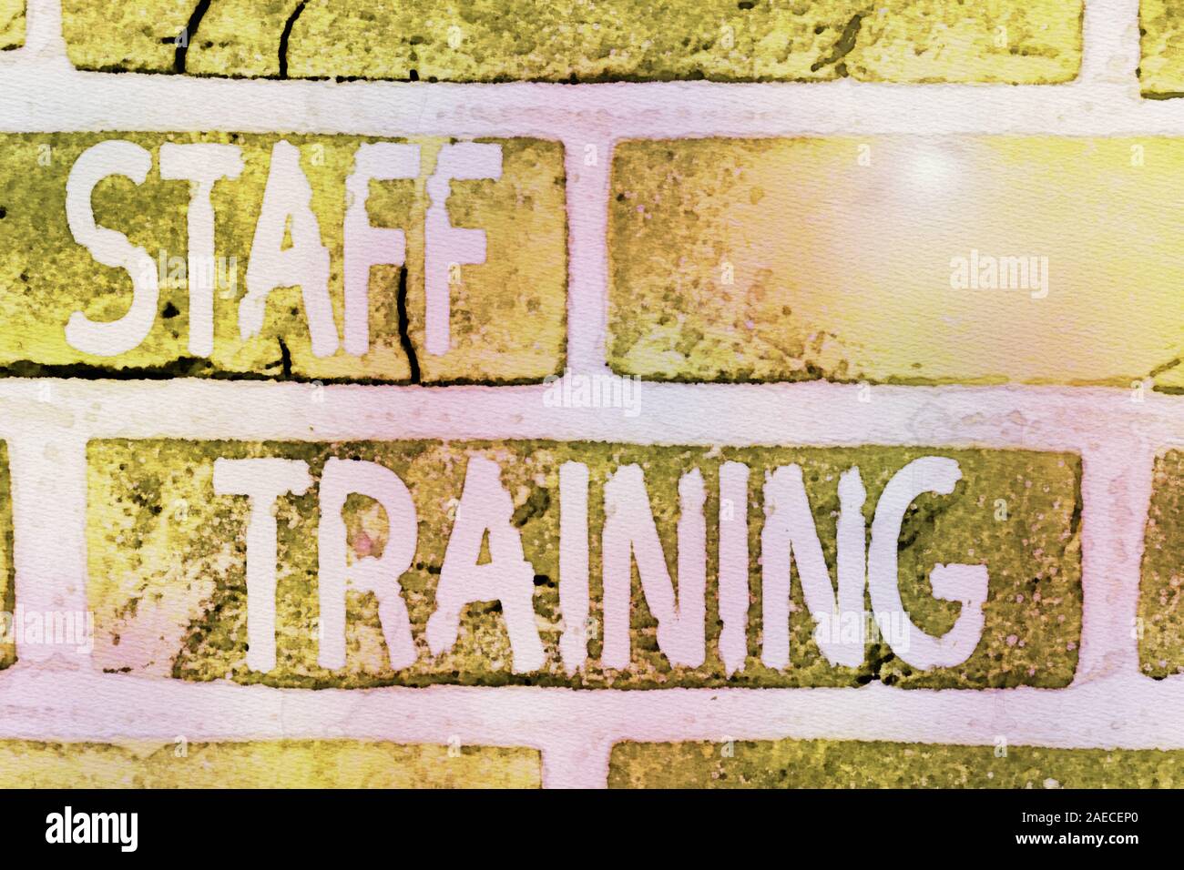 Writing note showing Staff Training. Business concept for program that ...