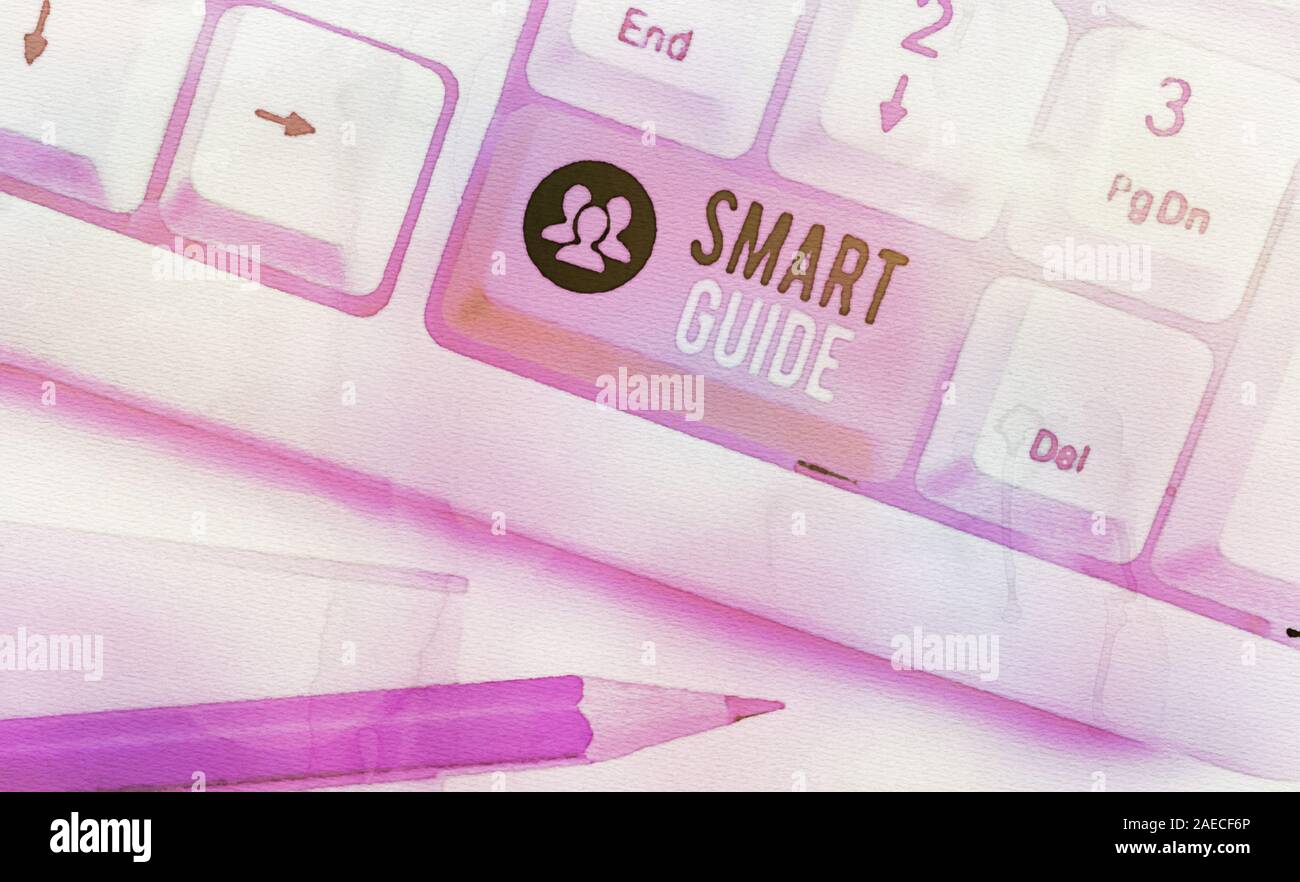 Word writing text Smart Guide. Business photo showcasing used to guide ...