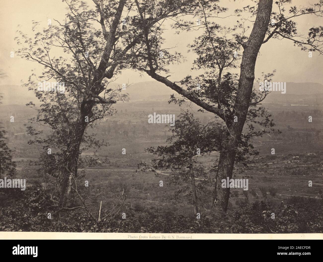 Orchard Knob from Mission Ridge; between 1864 and 1866 date George N ...
