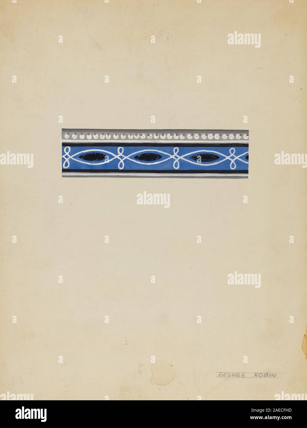 Wall Paper Border; c. 1936 George Robin, Wall Paper Border, c 1936 ...