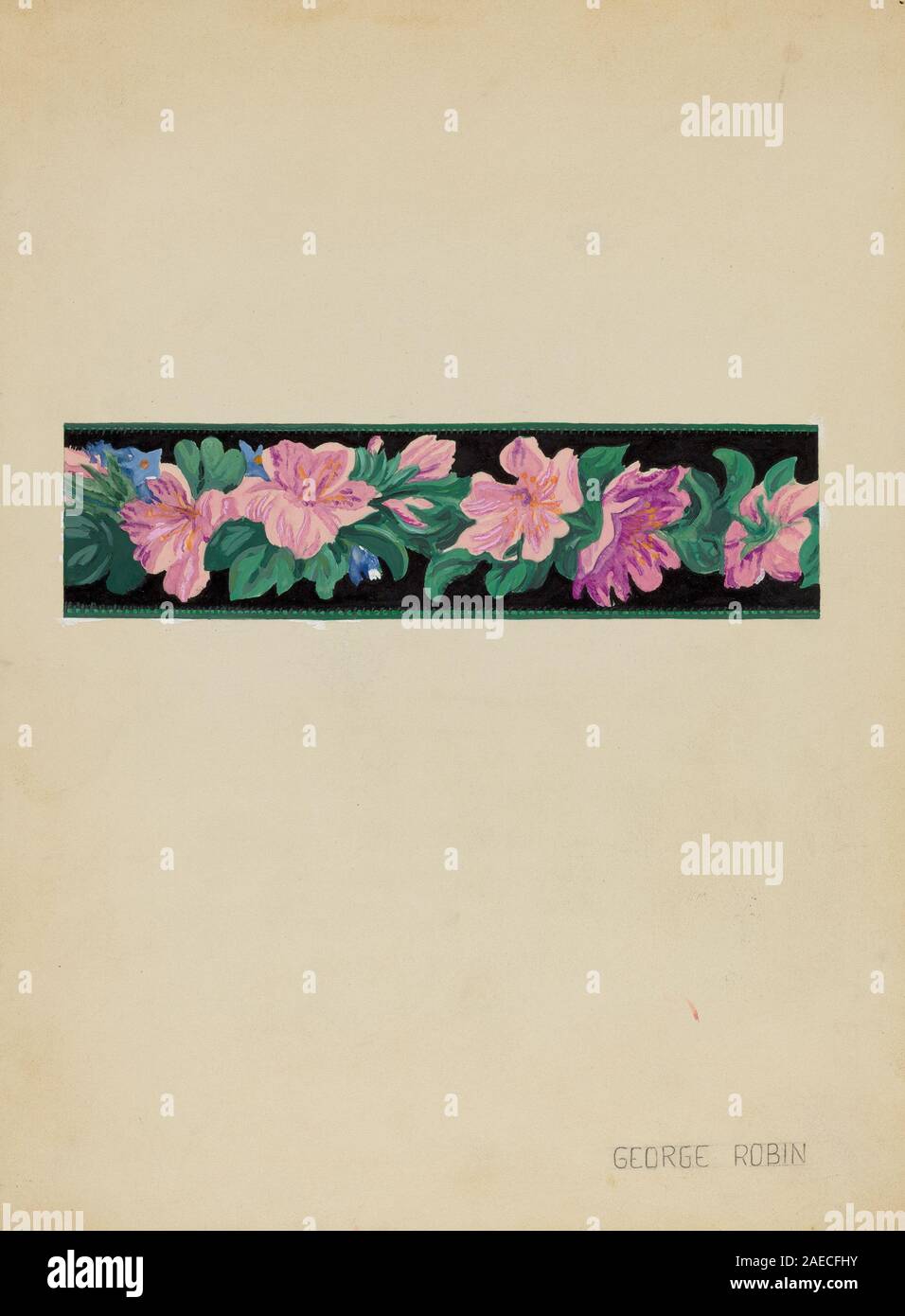 Wall Paper Border; c. 1936 George Robin, Wall Paper Border, c 1936 ...