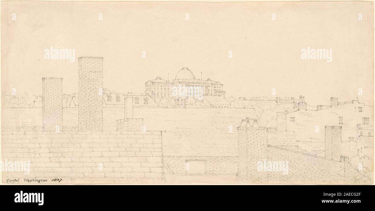 A depiction of the United States Capitol in Washington by George ...