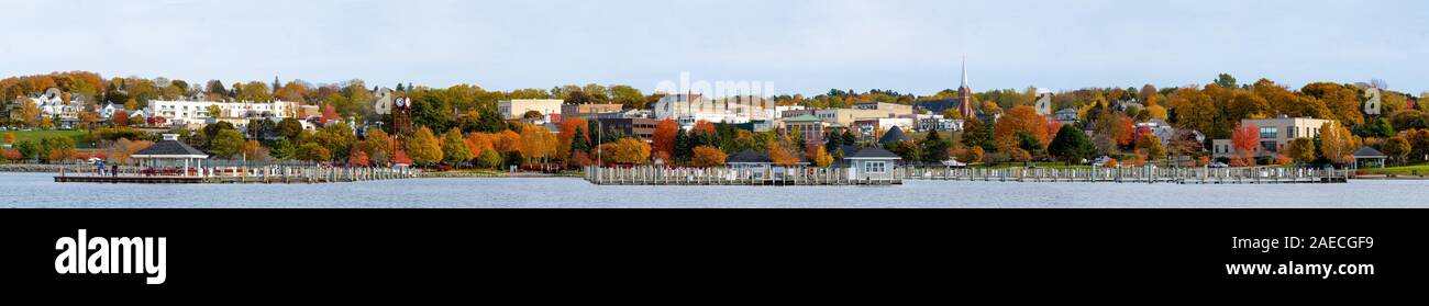 Petoskey bay during autumn, resort city in the state of Michigan ...