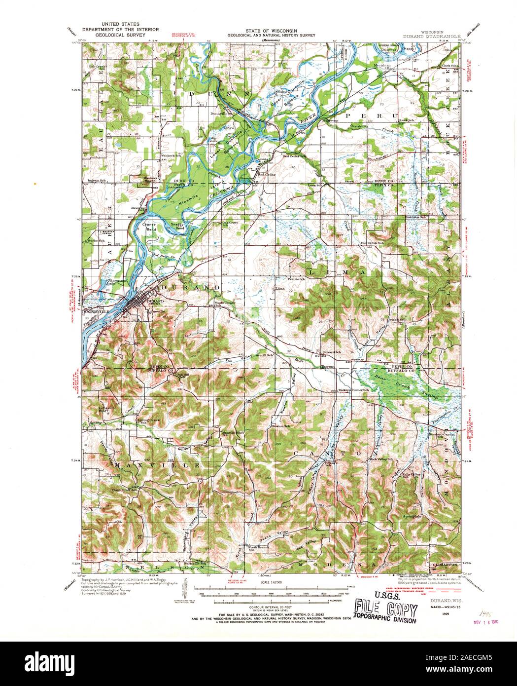 Map of durand Cut Out Stock Images & Pictures - Alamy