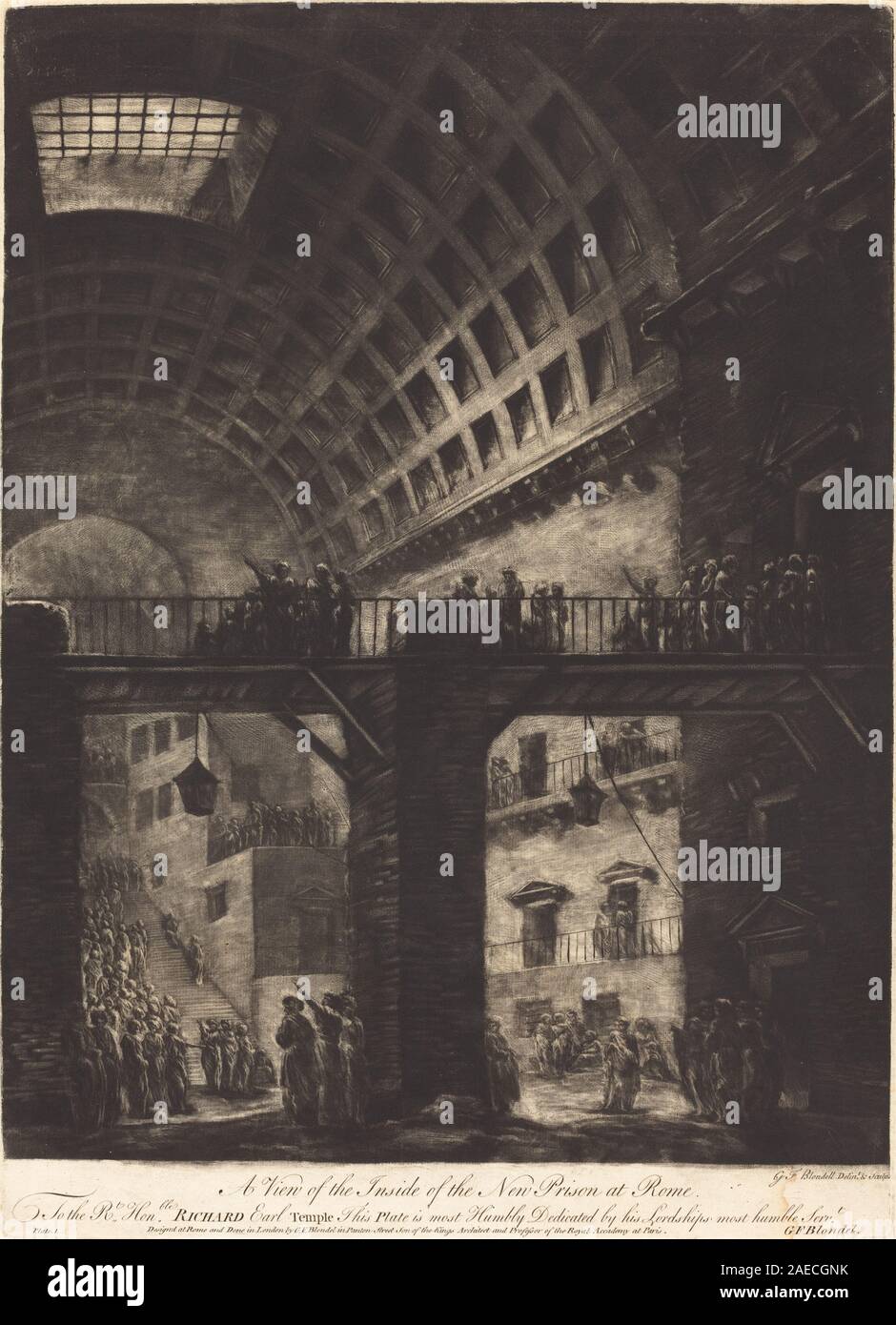 A View of the Inside of the New Prison at Rome; c. 1765 Georges ...