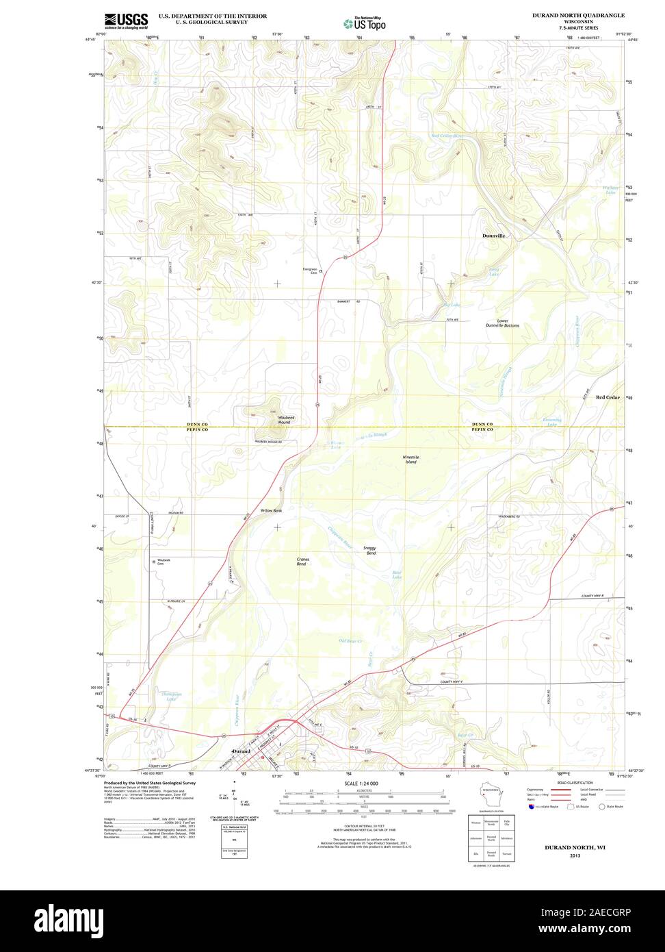 Map of durand Cut Out Stock Images & Pictures - Alamy
