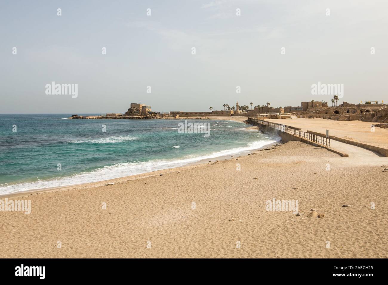 Caesarea Maritima, Western Israel on the Mediterranean Sea Coast ...