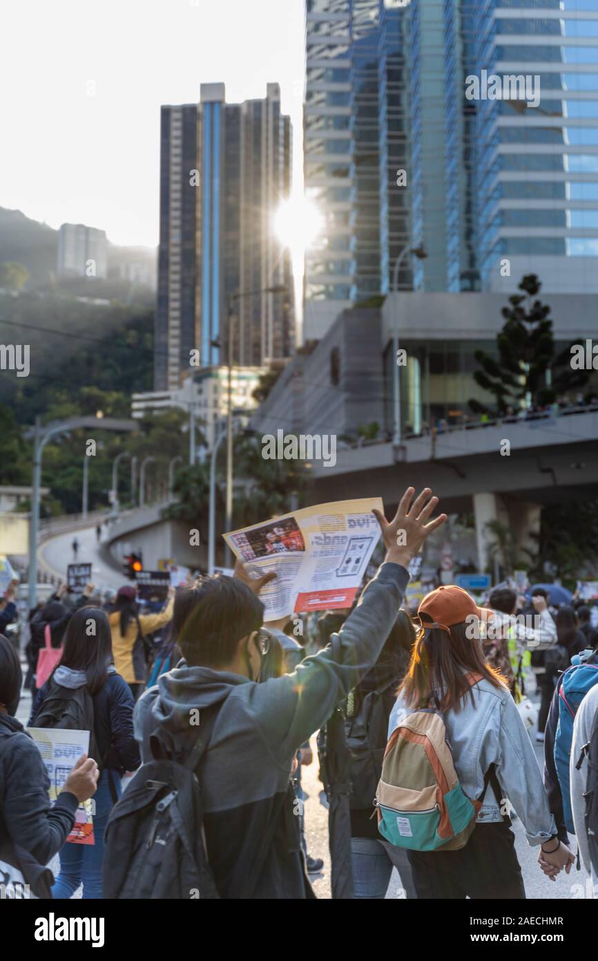 Hong Kong Island, Hong Kong - Dec 8, 2019: International Bill of Human ...