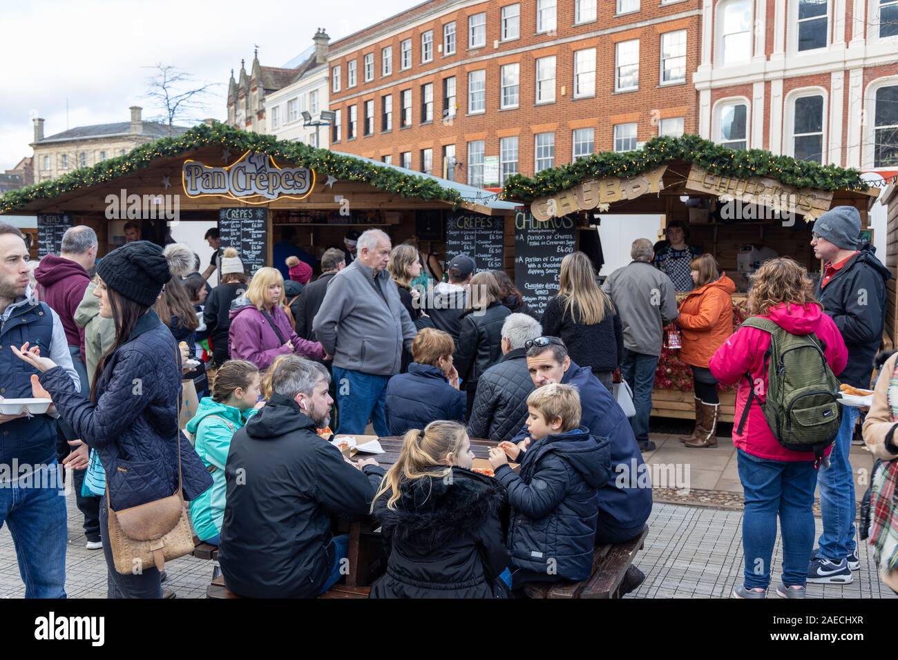Exeter Cathedral Christmas Market Stock Photo - Alamy
