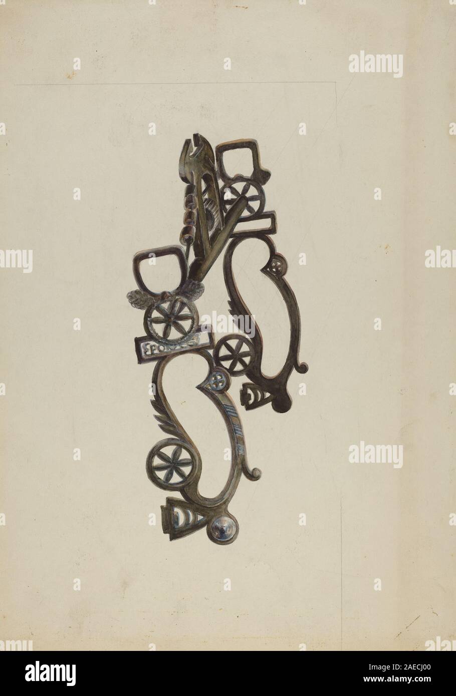 Spanish Bit; c. 1937 Gerald Transpota, Spanish Bit, c 1937 Stock Photo ...