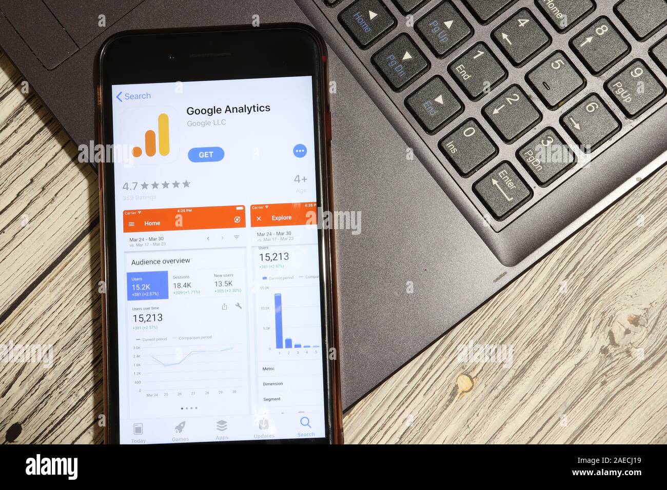 Los Angeles, California, USA - 3 December 2019: Google Analytics App ...