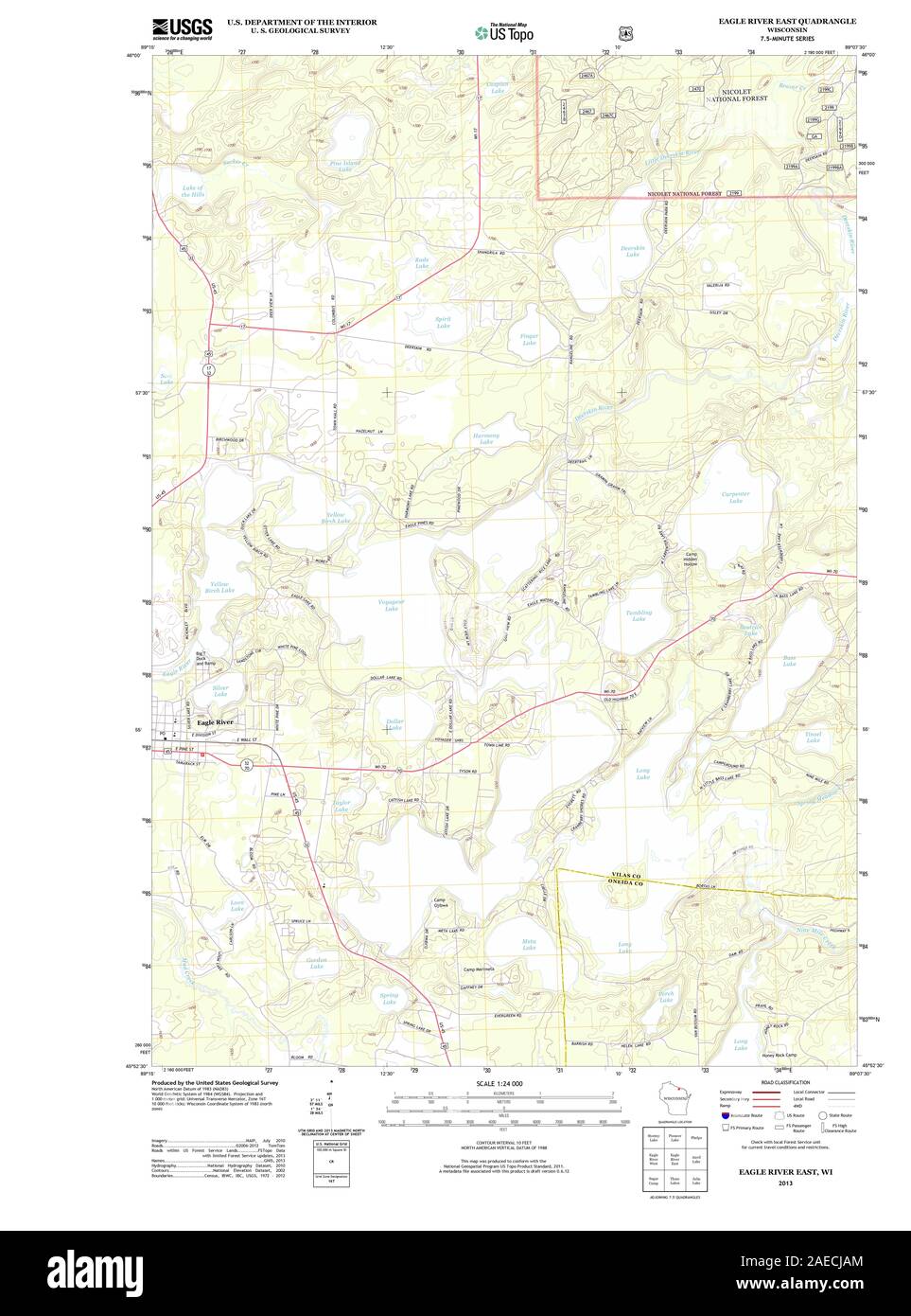 Map of eagle river hi-res stock photography and images - Alamy