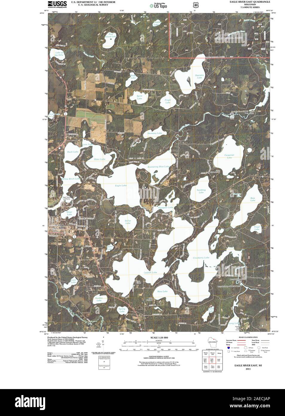 Map of eagle river hi-res stock photography and images - Alamy