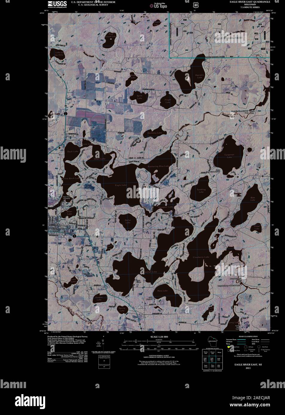 Map of eagle river hi-res stock photography and images - Alamy