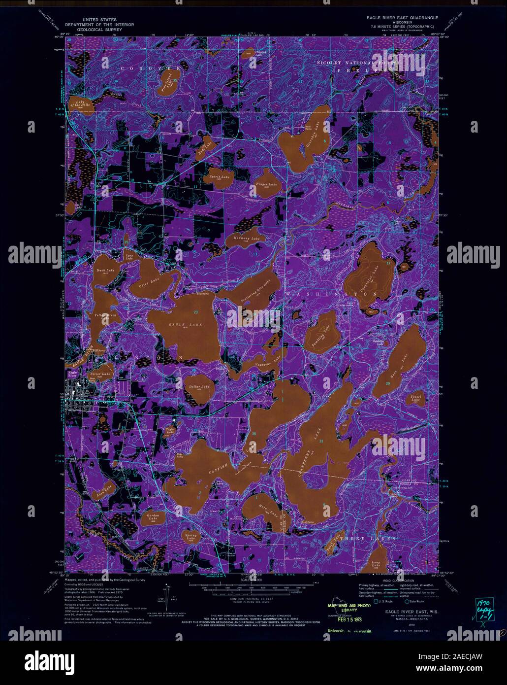 Map of eagle river hi-res stock photography and images - Alamy