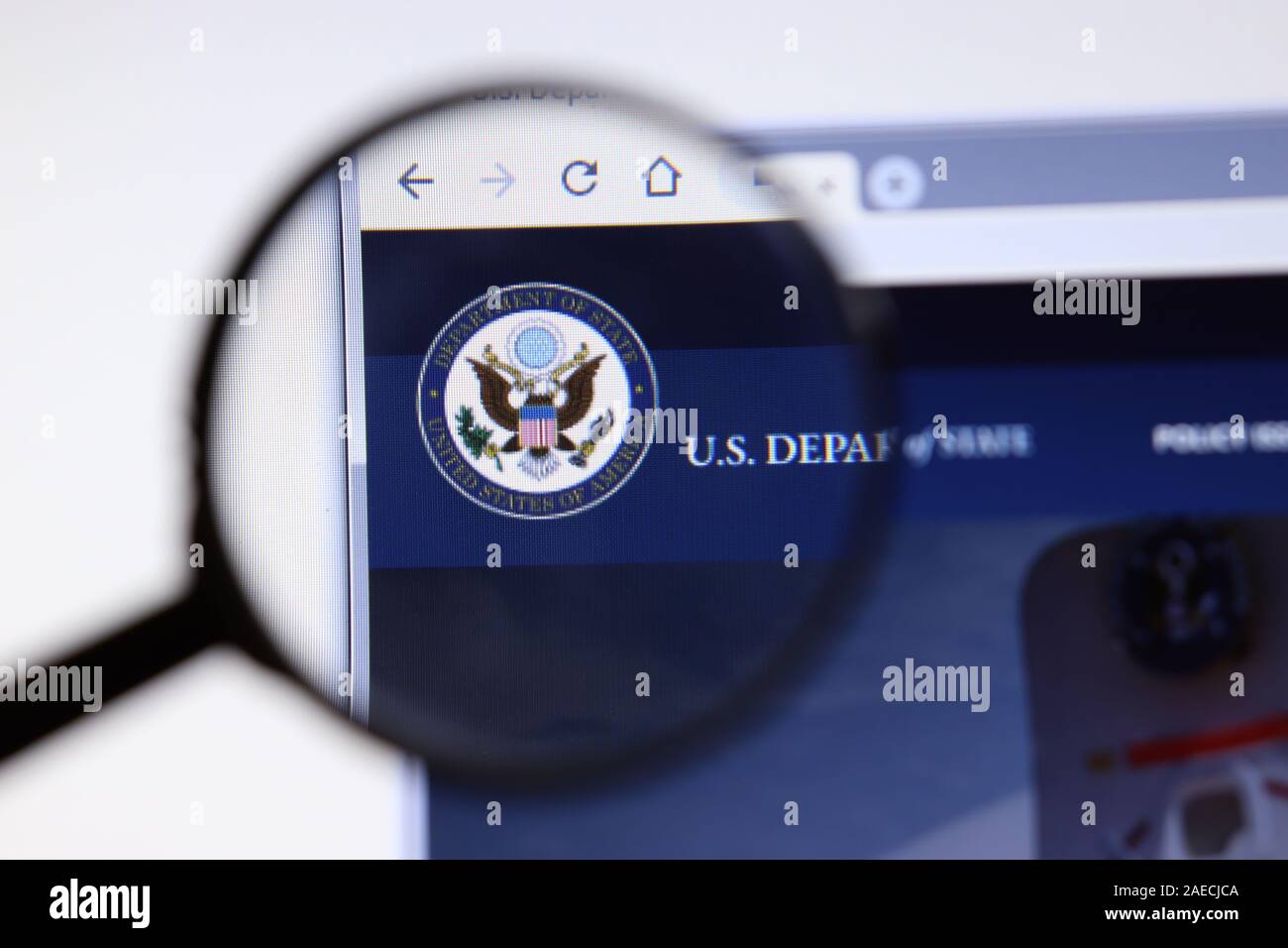 Los Angeles, California, USA - 3 December 2019: State website page ...