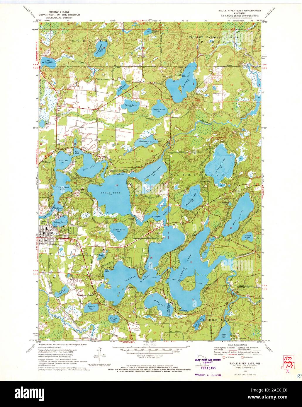 Map of eagle river hi-res stock photography and images - Alamy