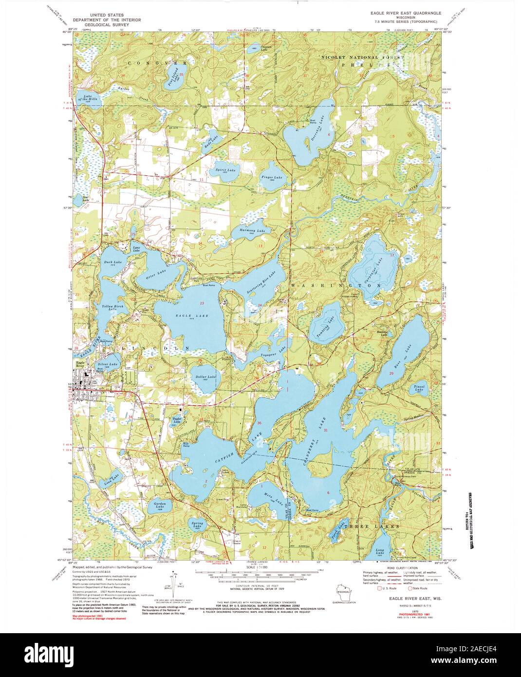 Map of eagle river hi-res stock photography and images - Alamy