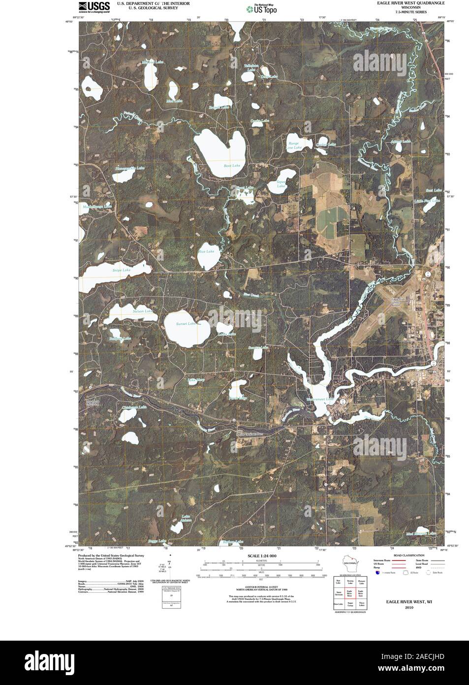 Map of eagle river hi-res stock photography and images - Alamy