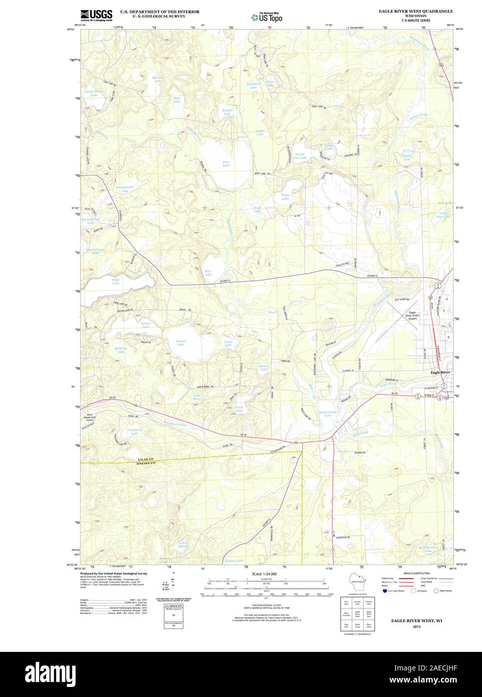 Map of eagle river hi-res stock photography and images - Alamy
