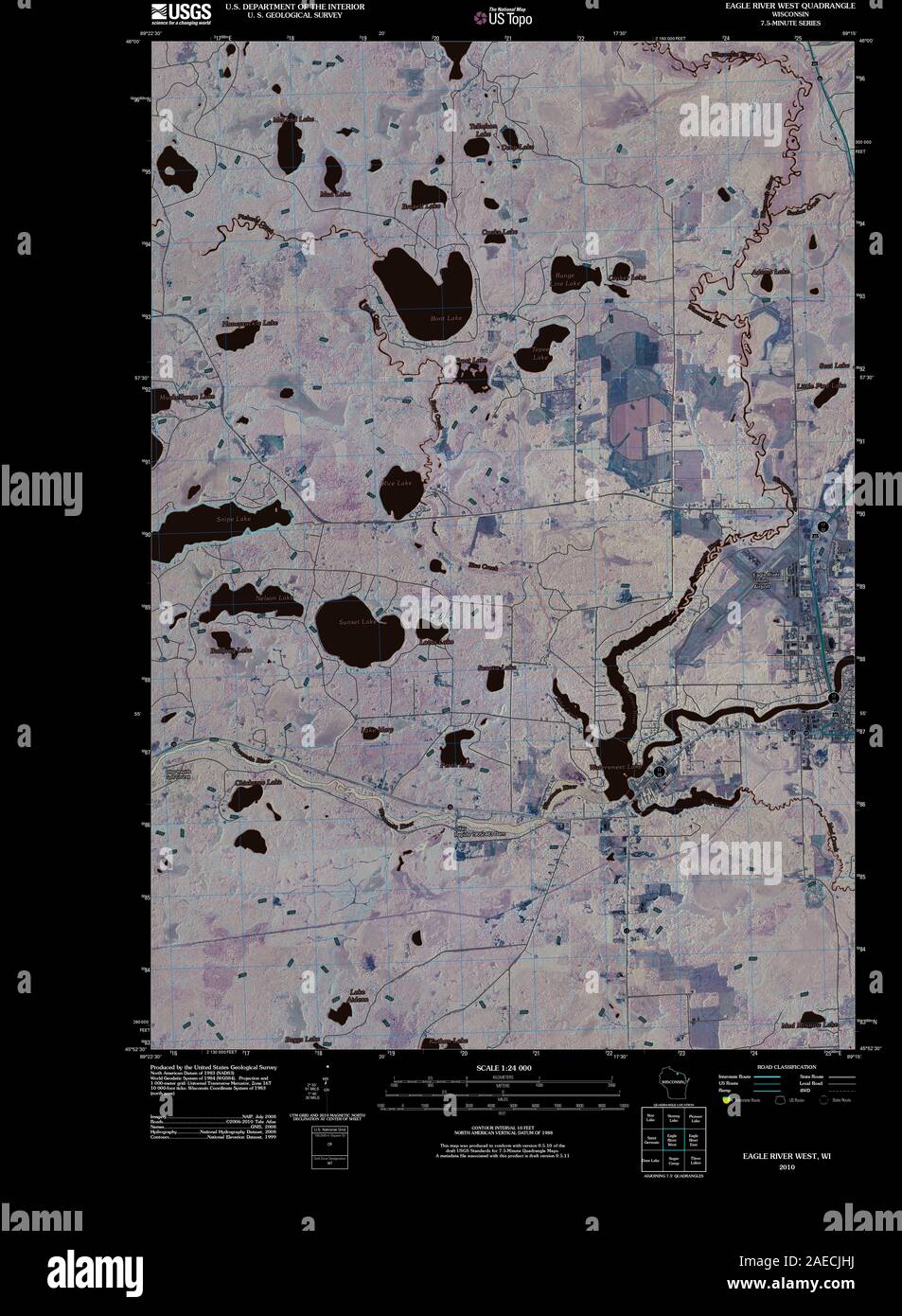 Map of eagle river hi-res stock photography and images - Alamy