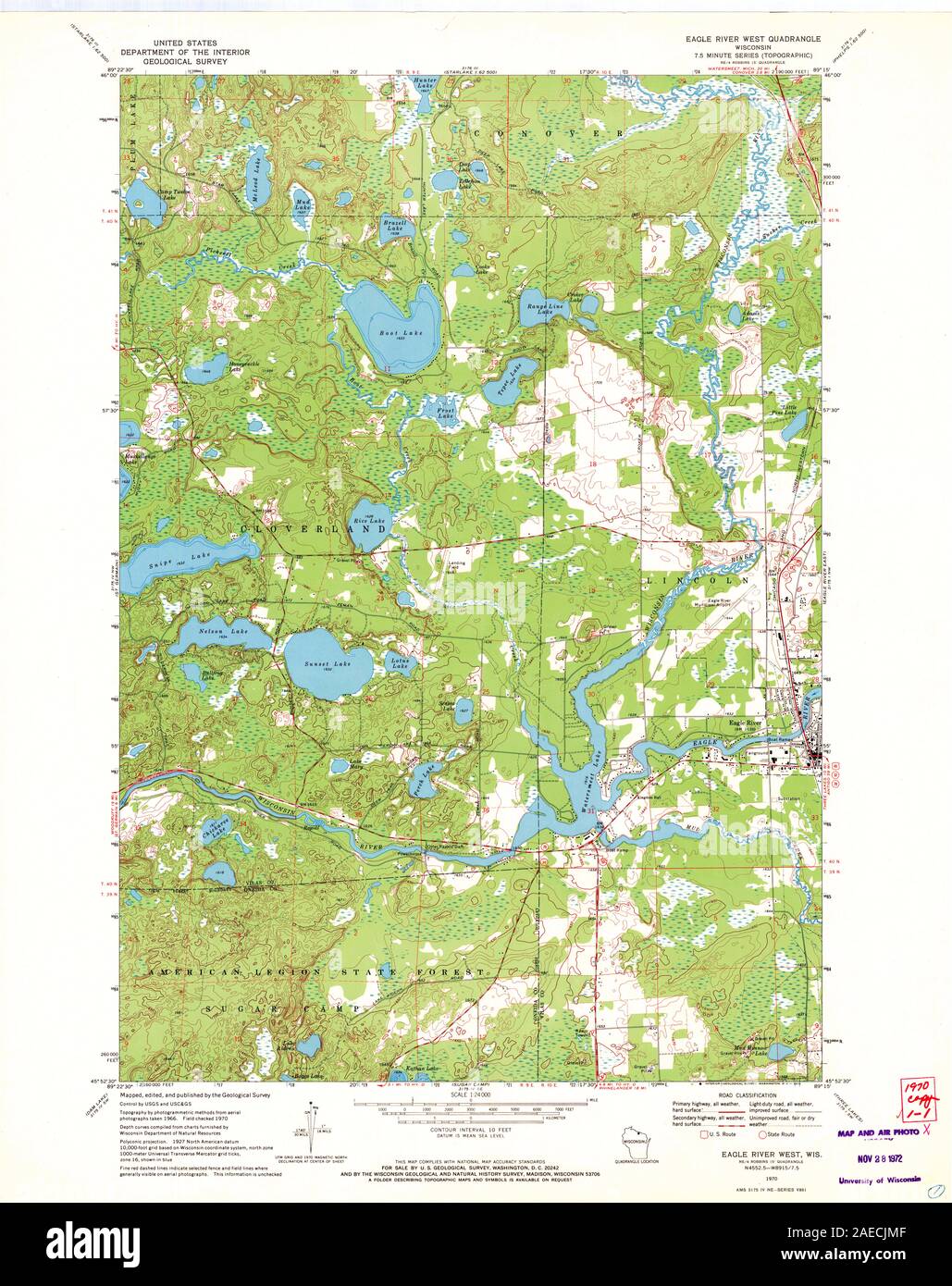 Map of eagle river hi-res stock photography and images - Alamy