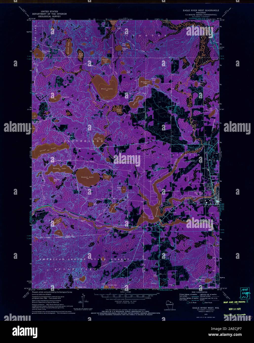 Map of eagle river hi-res stock photography and images - Alamy