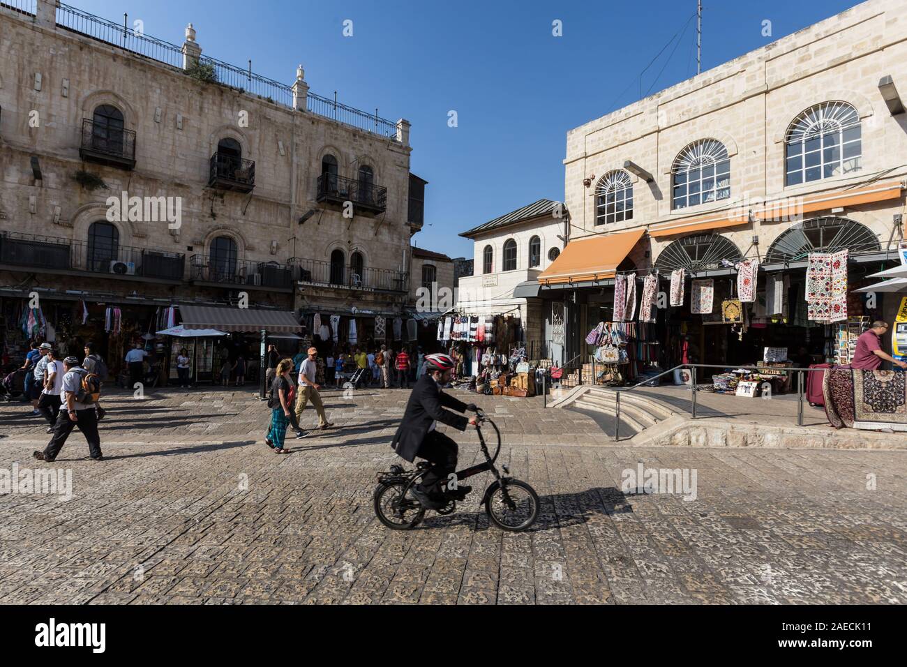 Behind the Jaffa Gate is the city within the walls, and David Street ...