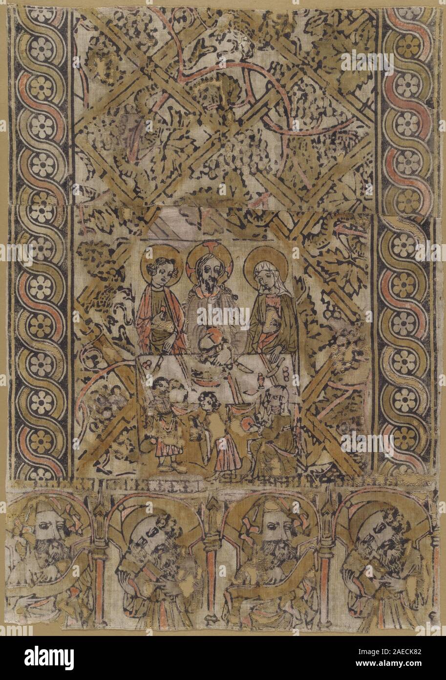 A Lectern Cloth with the Marriage at Cana; c. 1400 German 15th Century ...