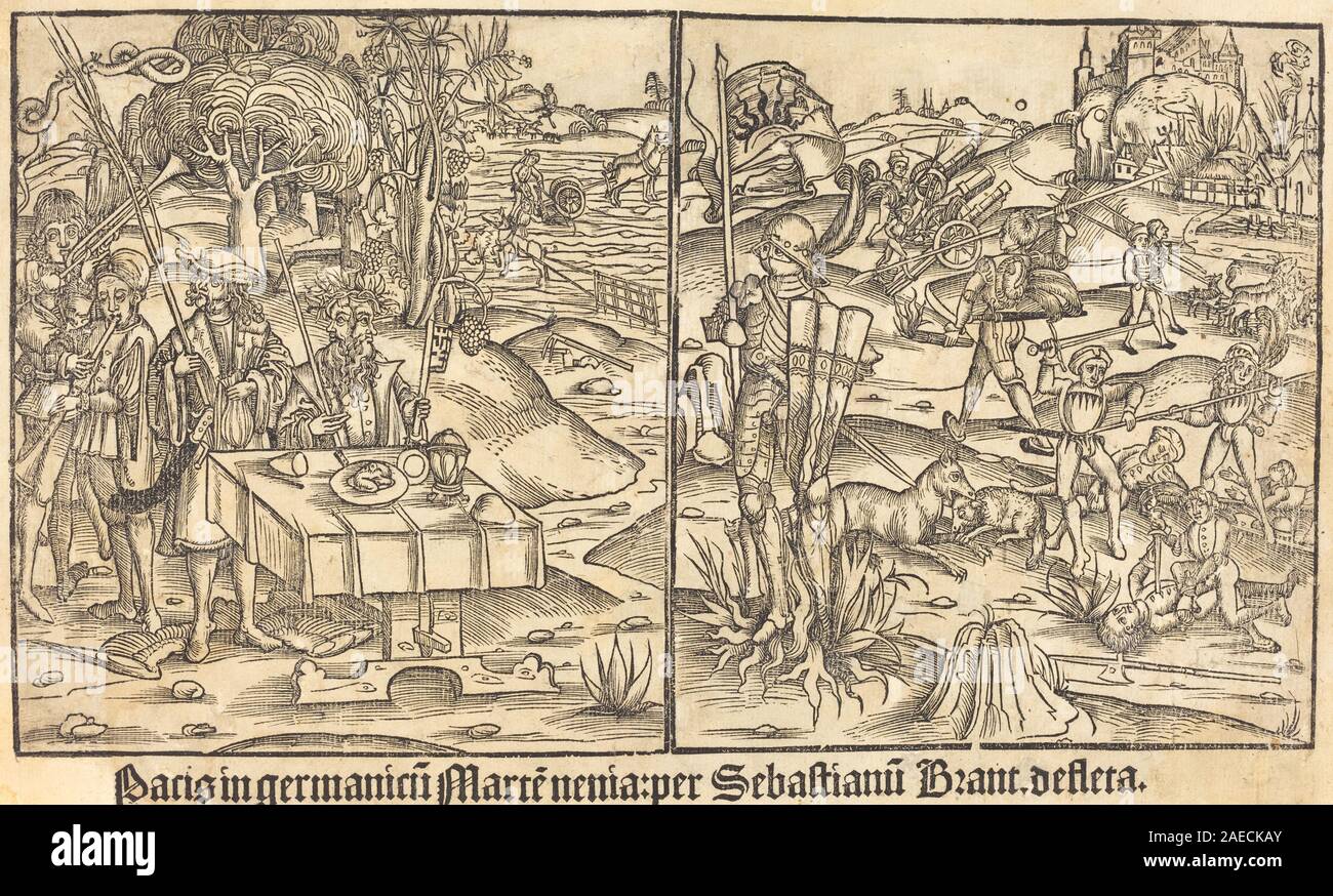 This 1499 German 15th-century painting depicts the allegory of war and ...