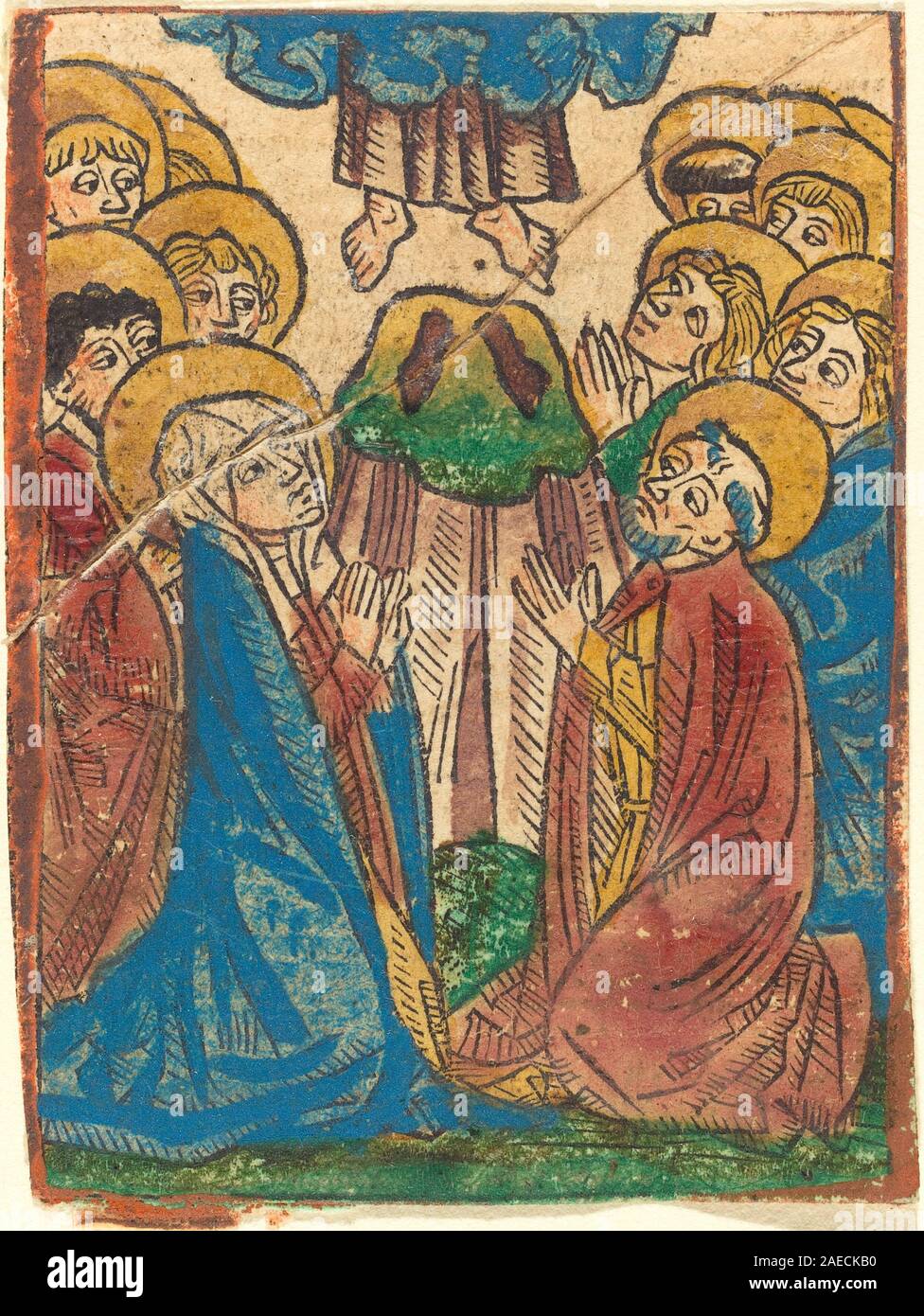 This 1490 German 15th-century painting depicts the Ascension of Christ ...