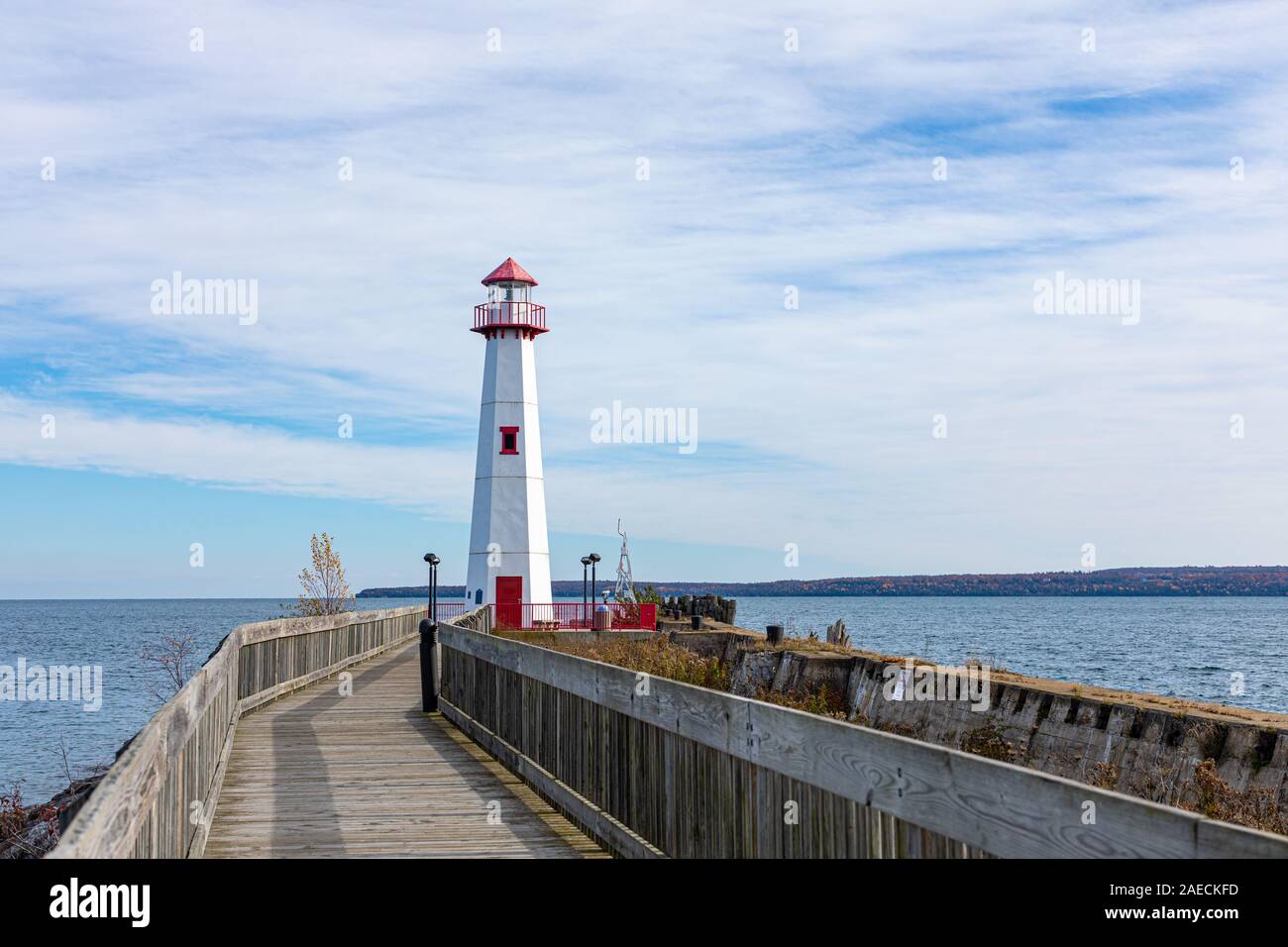 Wawatam Lighthouse in St. Ignace, Michigan, United States of America ...