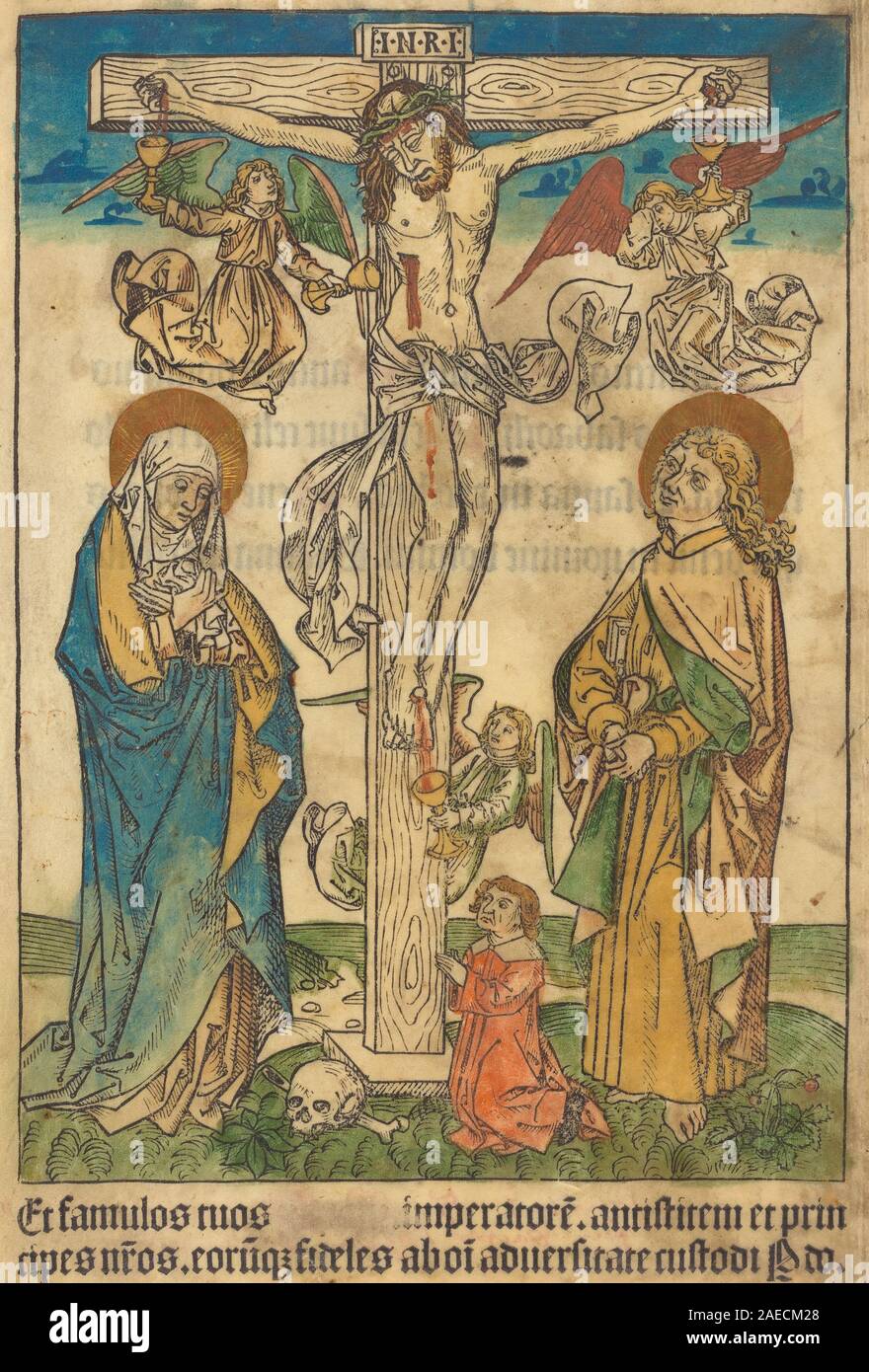 Christ on the Cross with Angels; c. 1490 German 15th Century, Christ on ...