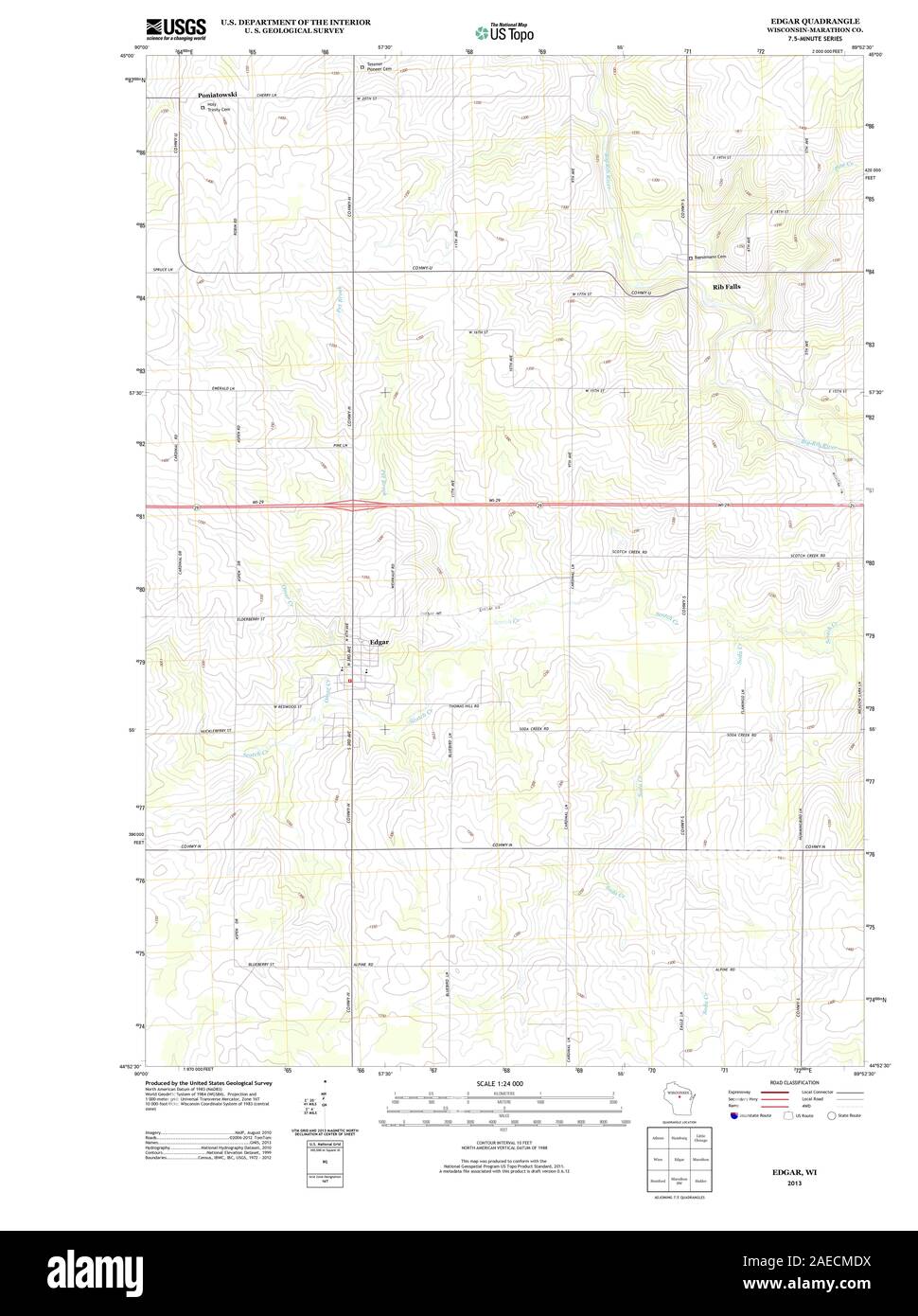 Map of edgar Cut Out Stock Images & Pictures - Alamy