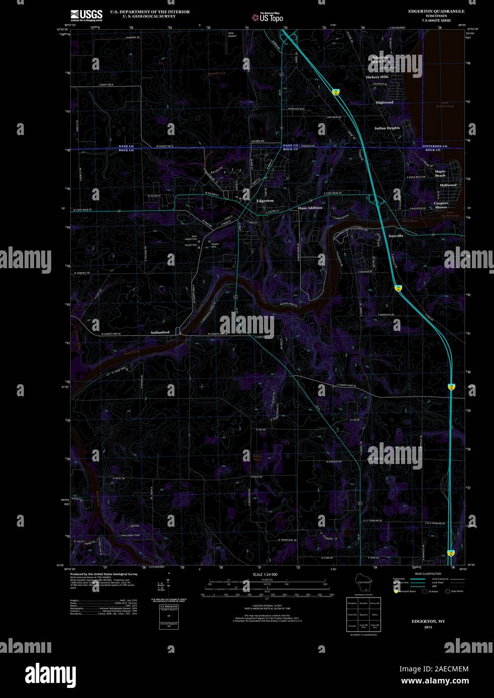 Edgerton Map High Resolution Stock Photography and Images - Alamy