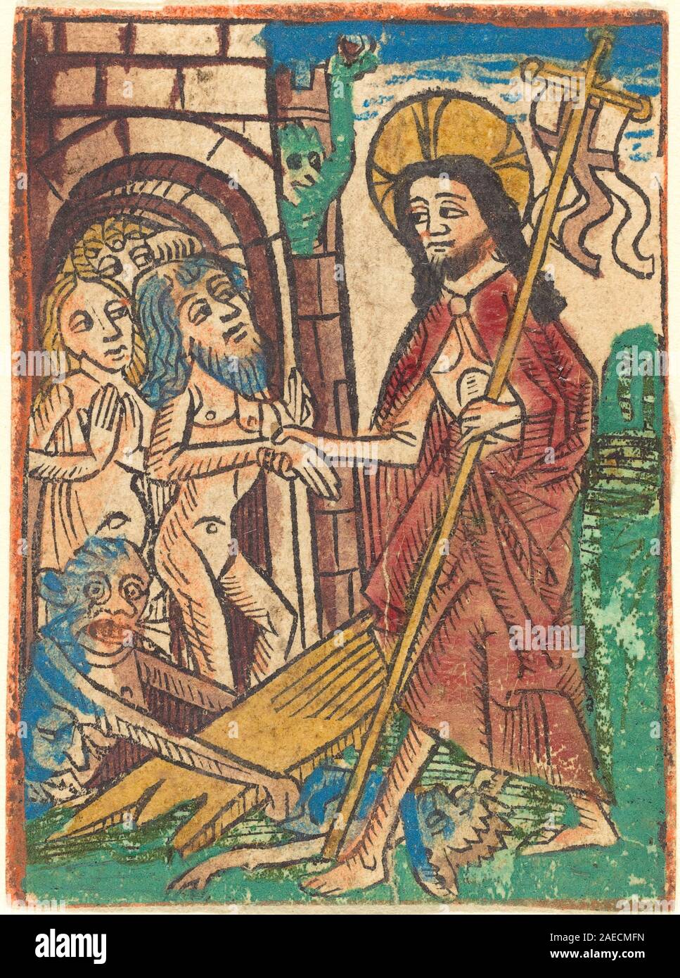 Descent into Limbo; c. 1490 German 15th Century, Descent into Limbo, c ...