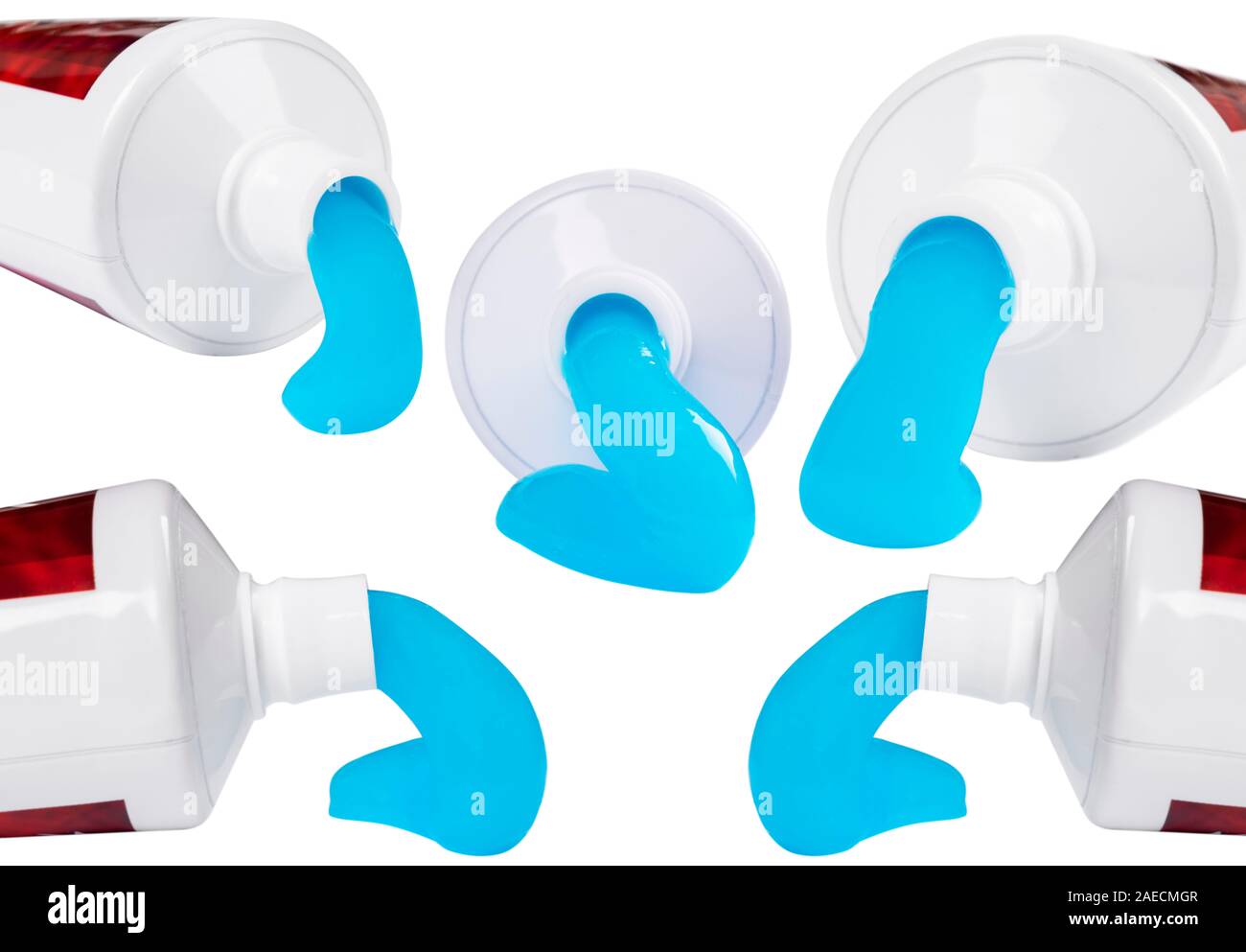 Toothpaste isolated on white background. Tube of blue toothpaste ...