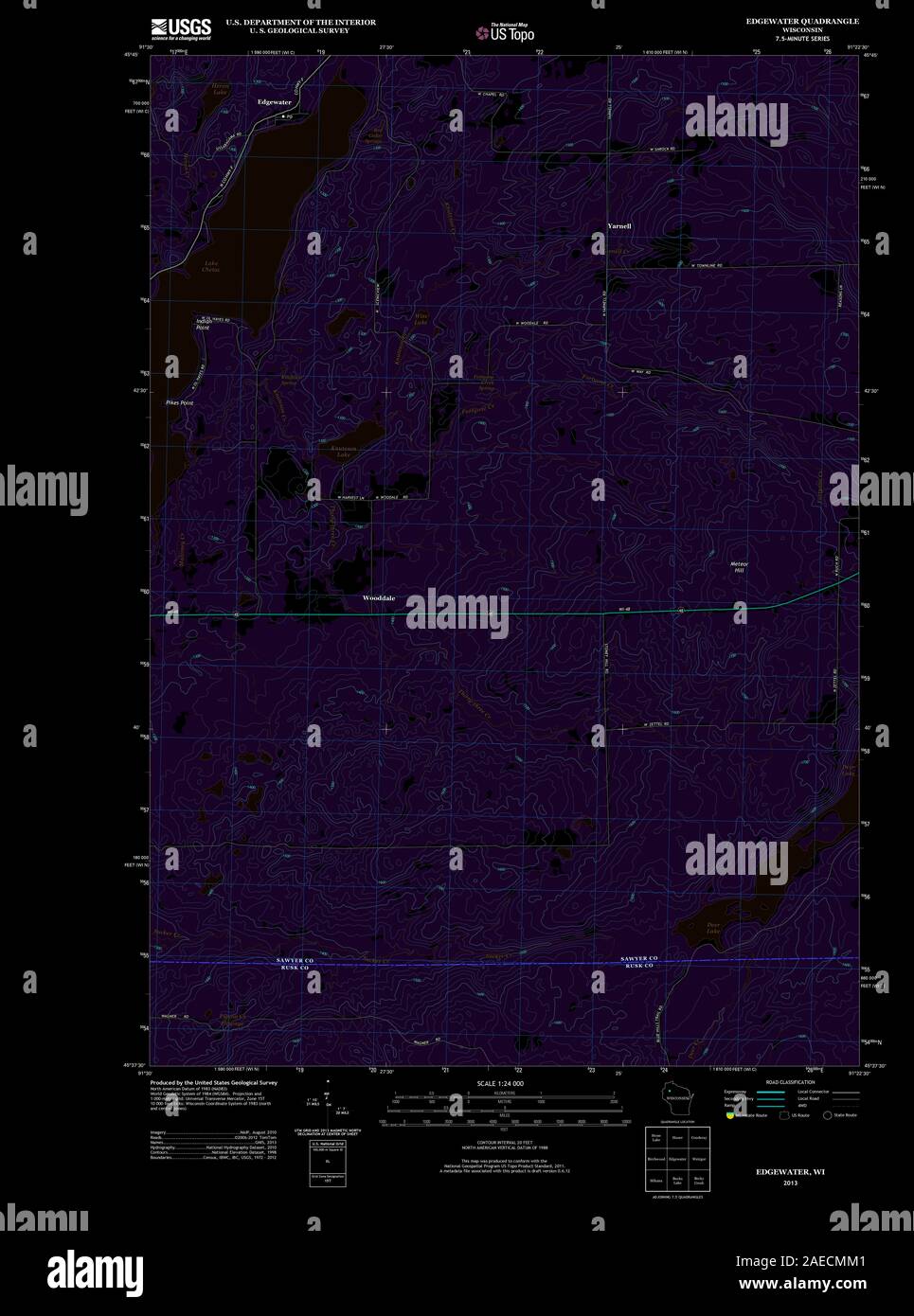 Edgewater map hi-res stock photography and images - Alamy