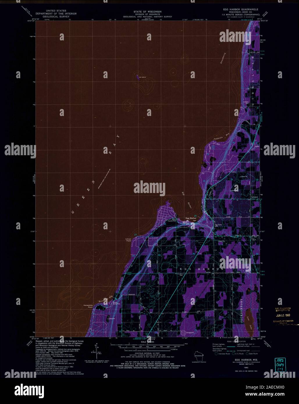 Map of egg harbor hi-res stock photography and images - Alamy
