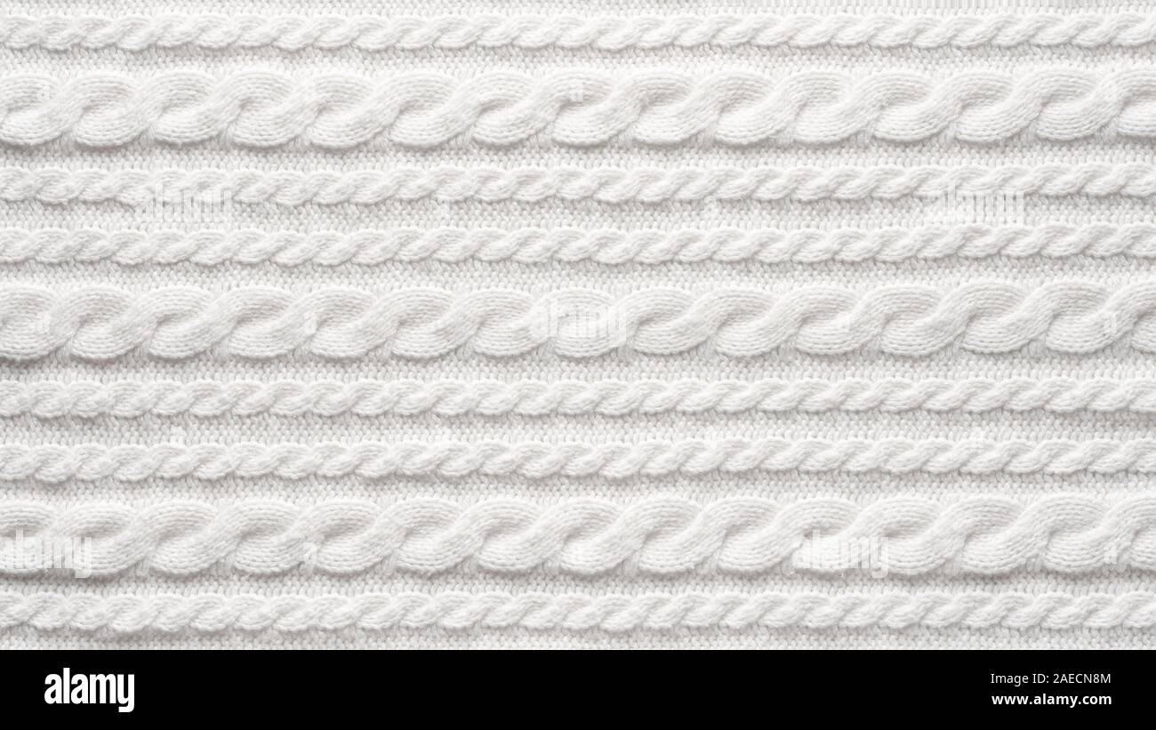 White Knit Fabric Background. Wool Sweater Texture Close Up Stock Photo ...