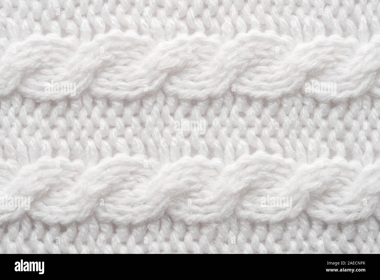 White Knit Fabric Background. Wool Sweater Texture Close Up Stock Photo ...
